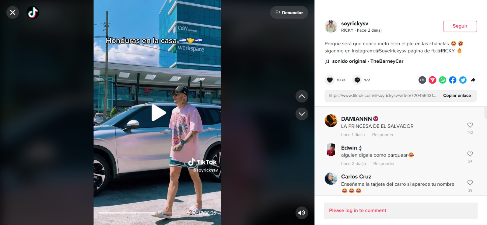 El Ricky hace maletas y se va con su «troca» a Honduras ...