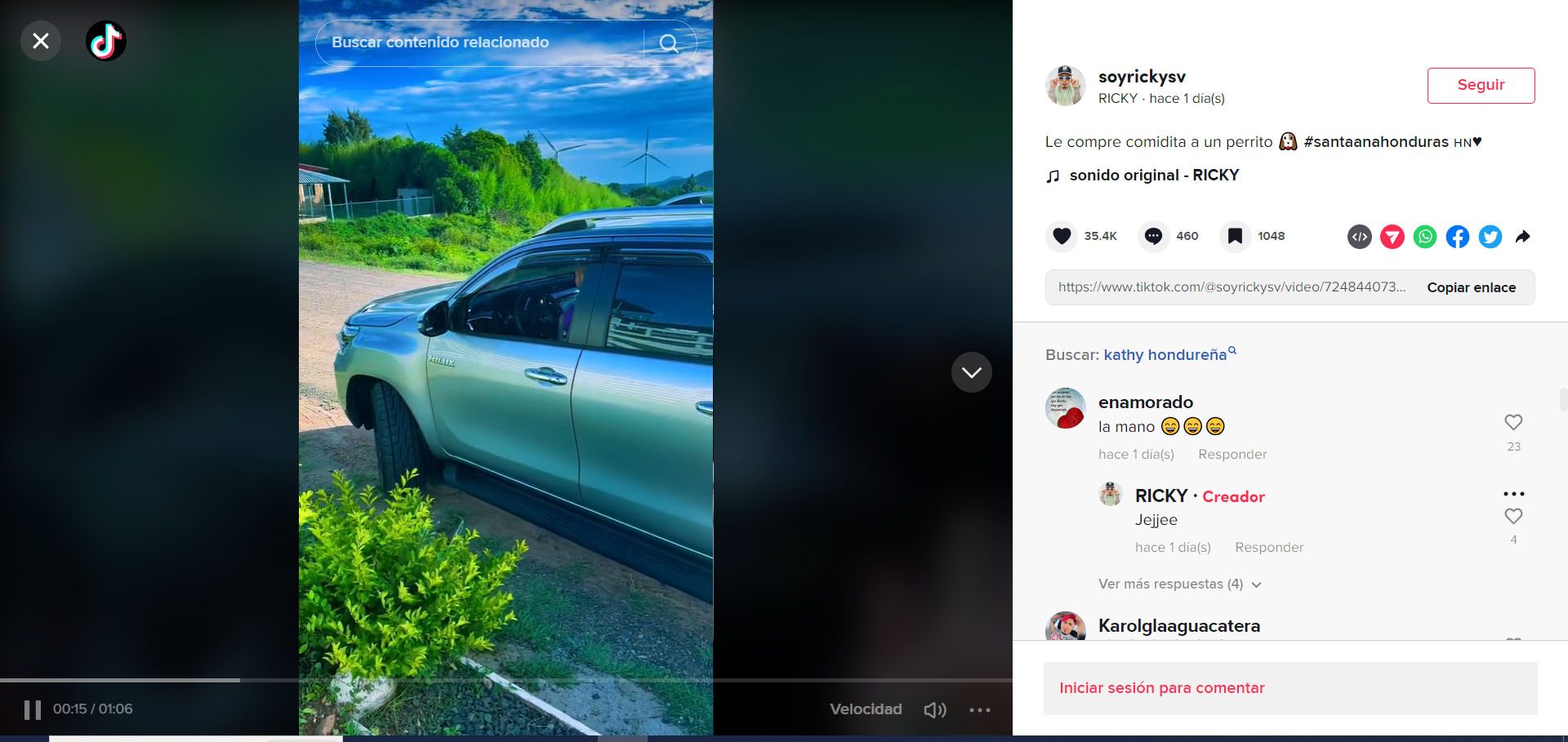 El Ricky le compra comida a perrito callejero y lo publica en TikTok ...